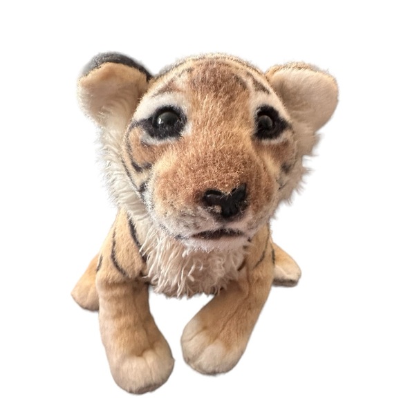 Fiesta | Toys | Fiesta Plush 5 Realistic Sitting Golden Tiger Stuffed ...